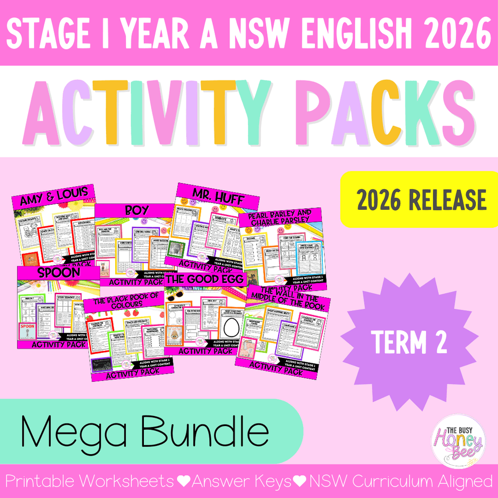 Stage 1 Year A Term 2 NSW English Activity Packs Mega Bundle 2026 – The ...