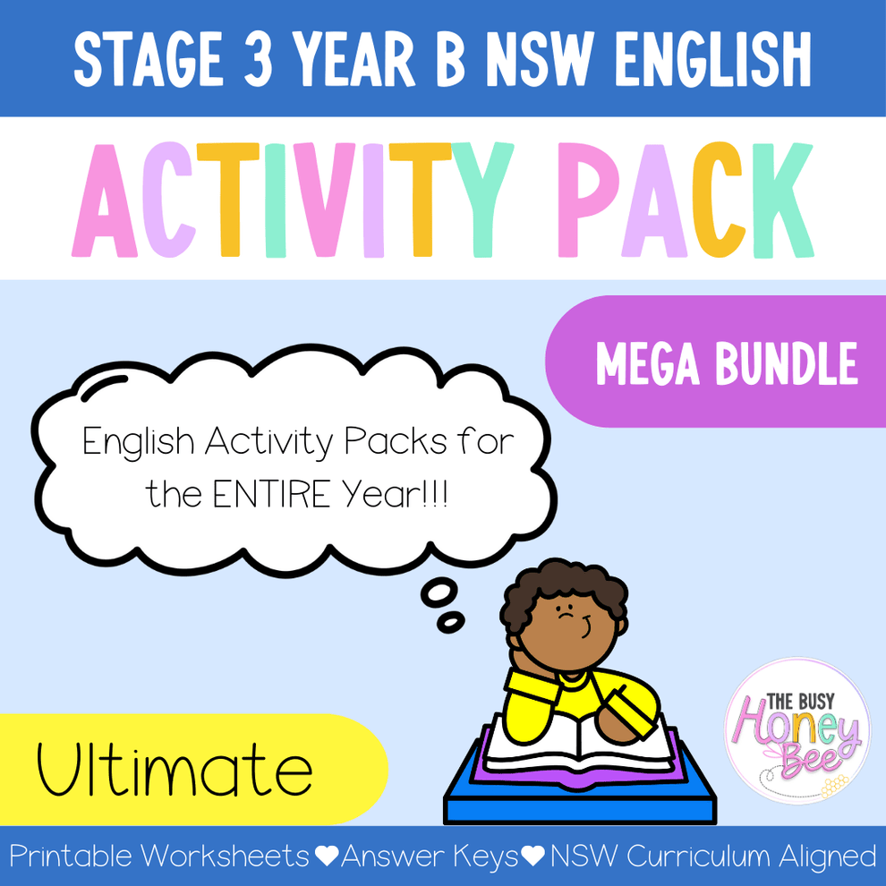 Stage 3 Year B English Activity Pack ULTIMATE Mega Bundle – The Busy ...