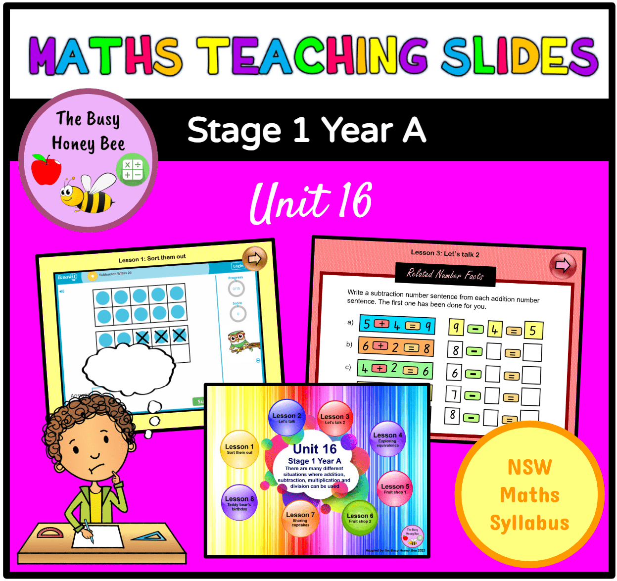 Stage 1 Year A Unit 16 Maths Teaching Slides – The Busy Honey Bee
